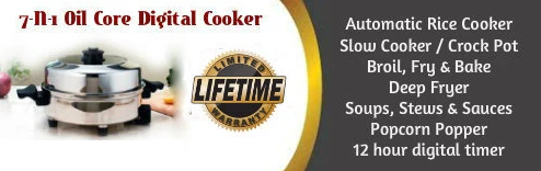 13" Ultra Tech II Oil Core Electric Skillet 5Qt with Exclusive Vented ...